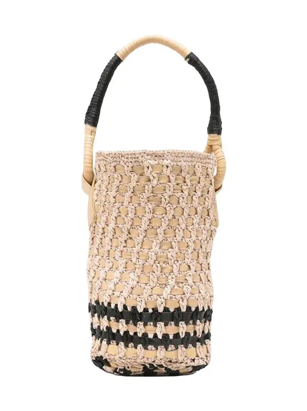 ALYSI Woven Bucket Bag - White