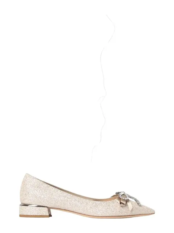 JIMMY CHOO Embellished Ballet Flats - Gold