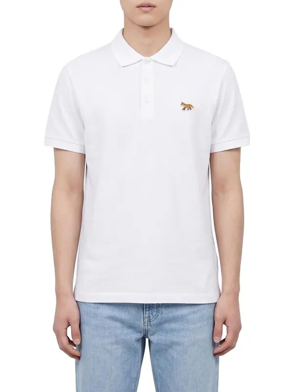 Maison Kitsuné Organic Cotton Polo Shirt - White