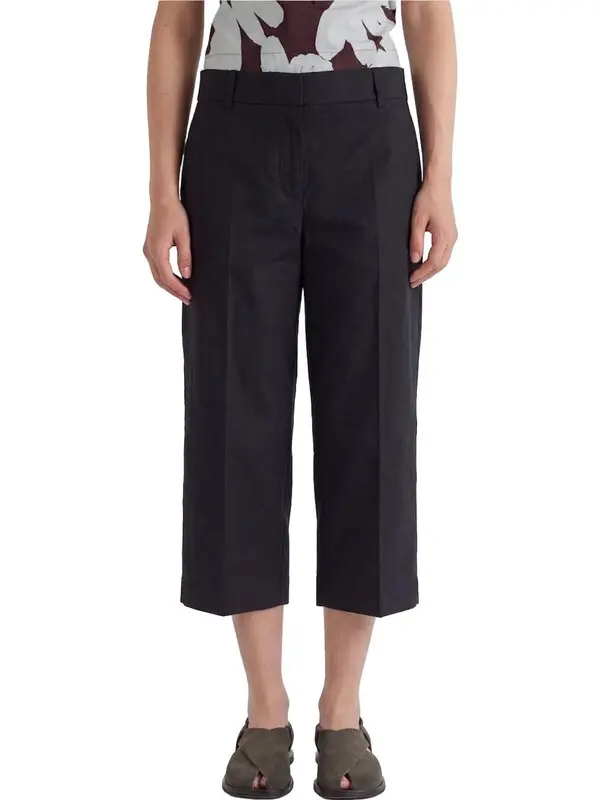 MEIMEIJ Cropped Tailored Trousers - Black
