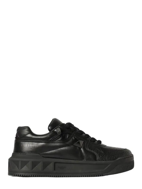 Valentino Garavani Leather Sneakers - Black
