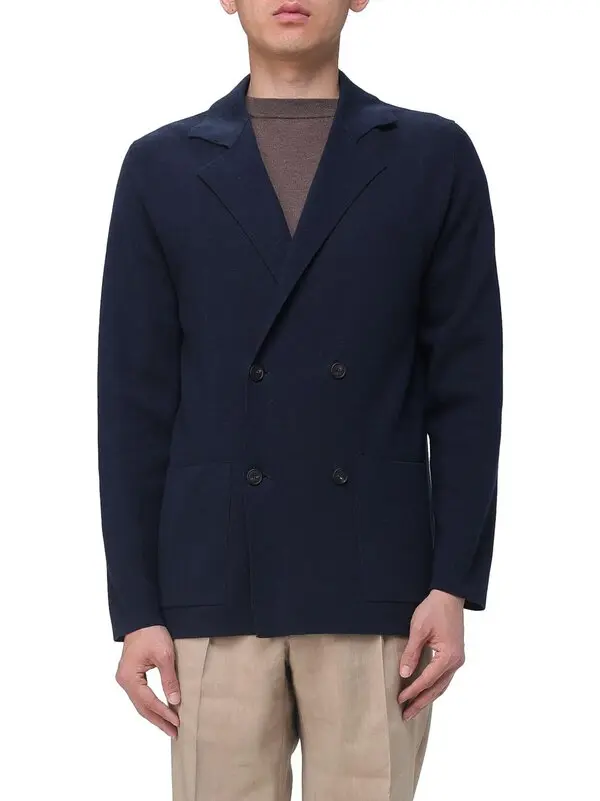 Tagliatore Double-breasted Cotton Blazer - Blue