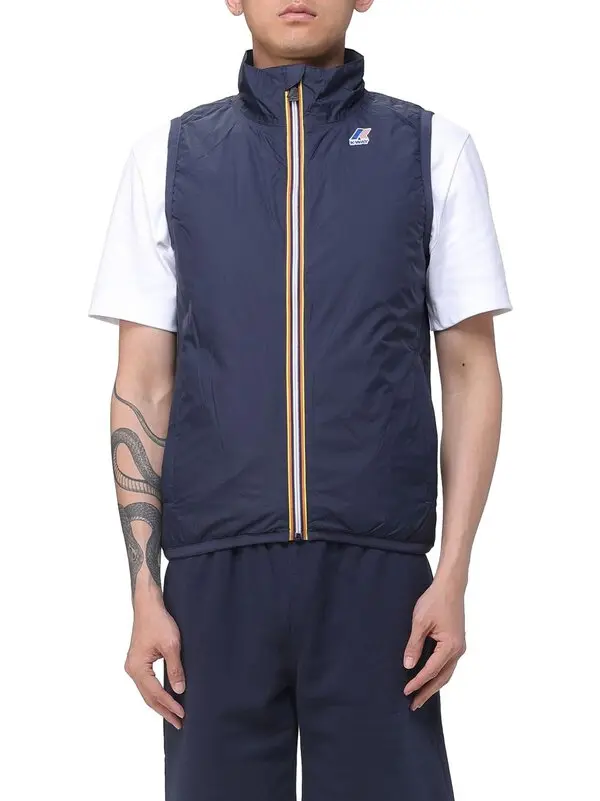 K-WAY Sleeveless Zip-up Vest - Blue