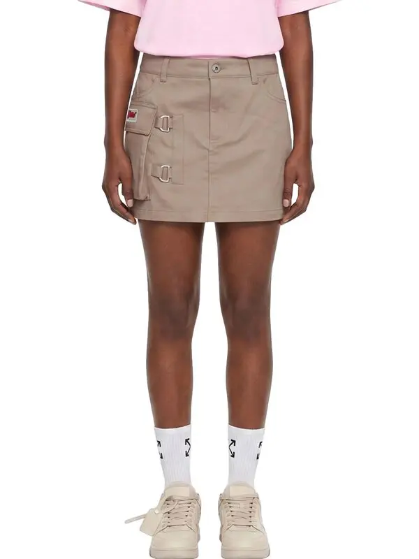 Off-White Belted Cargo Mini Skirt - Grey