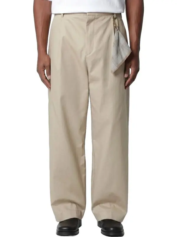 DARKPARK Tailored Wide-leg Trousers - Beige