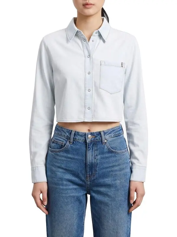 Patrizia Pepe Cropped Shirt - White