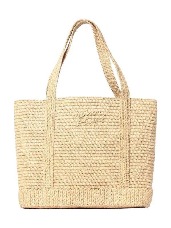 Maison Kitsuné Raffia Tote Bag - Beige