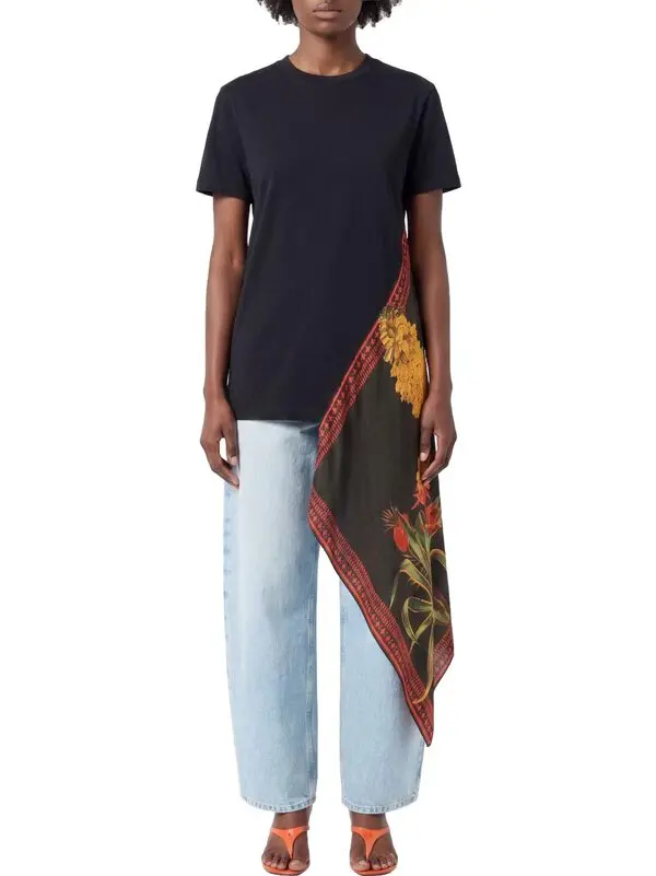 Blumarine Asymmetrical T-shirt - Black