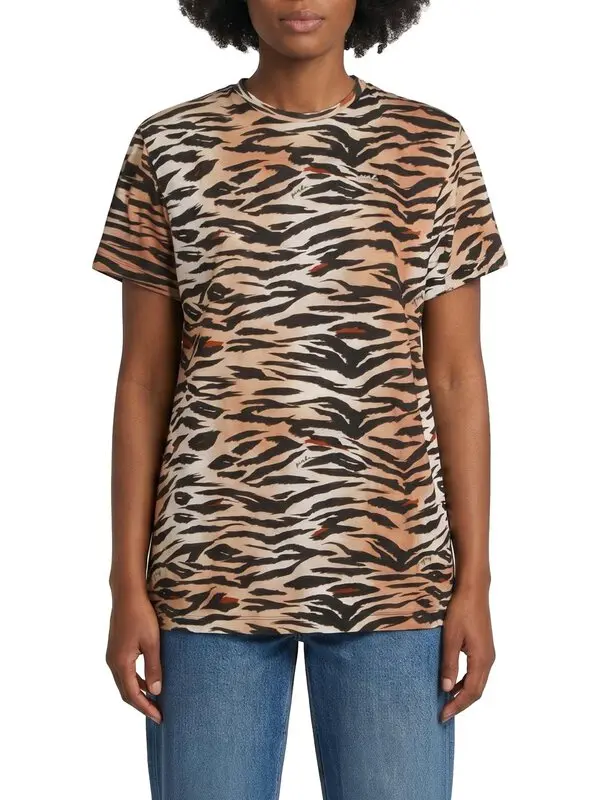 Pinko Short Sleeve Tiger Print T-shirt - Black