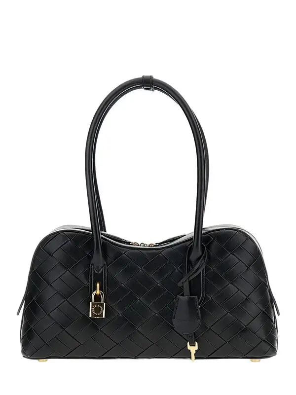 Stella McCartney Woven Shoulder Bag - Black
