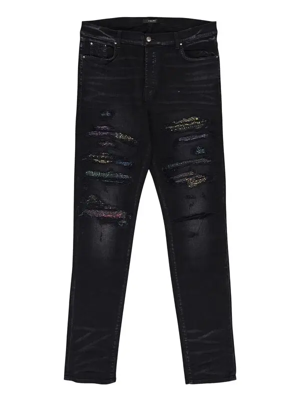 Amiri Rainbow Paisley Jeans - Black