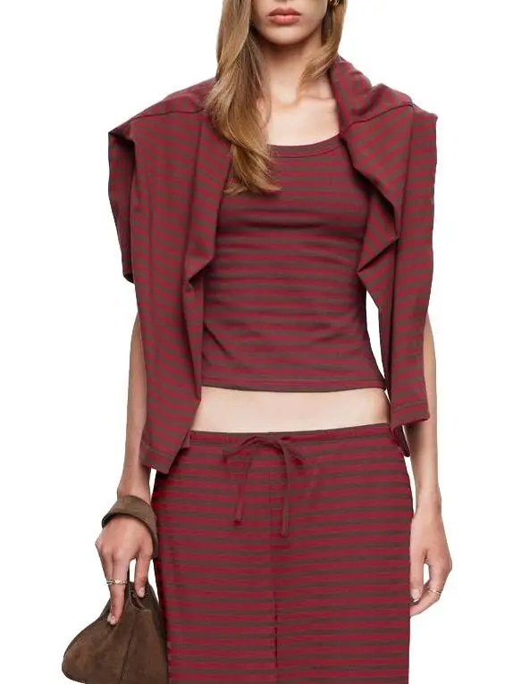 Lioness Lucky Stripe" Tank - Chocolate Wine