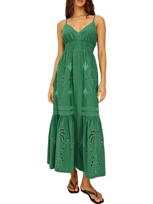 Rails Blair Sleeveless Tiered Maxi Dress - Clover