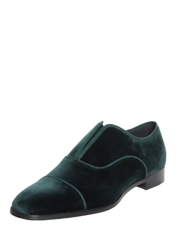 CHRISTIAN LOUBOUTIN Alpha Male Ii Velvet Cap Toe Slip-on - Agave
