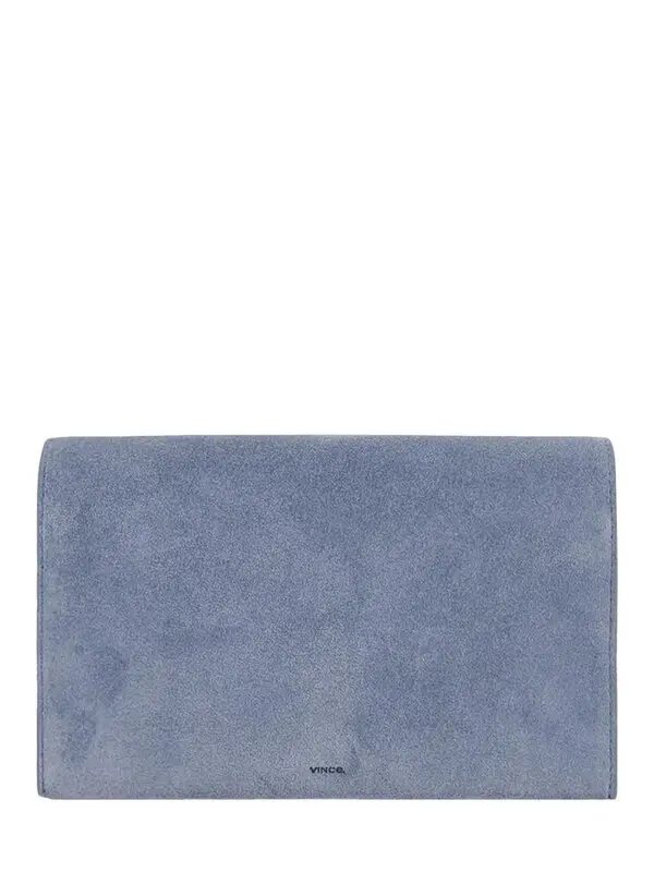 Vince Suede Wallet On A Strap - Azul