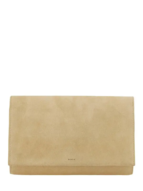 Vince Suede Wallet On A Strap - Maiz