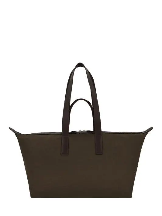 Vince Ventura Recycled Nylon Carryall Shoulder Bag - Cacao Soft Nylon