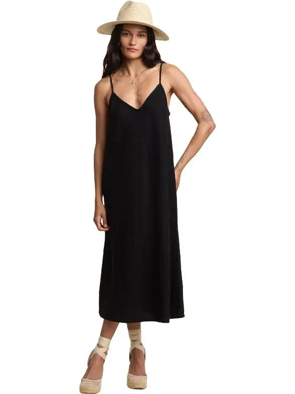 Velvet By Graham & Spencer Hope Heavy Linen Dress - Black