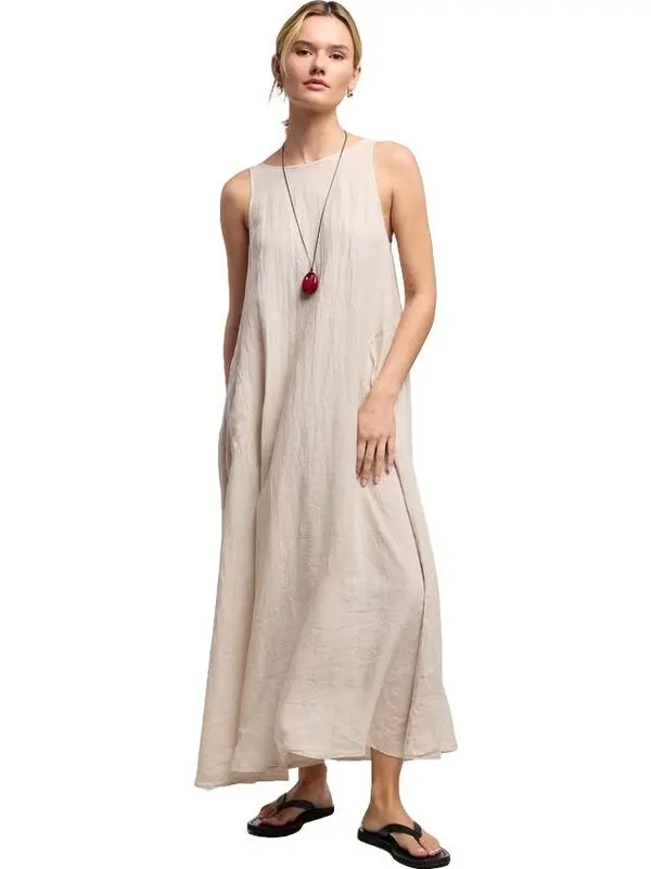 Velvet By Graham & Spencer Reta Linen Maxi Dress - Natural