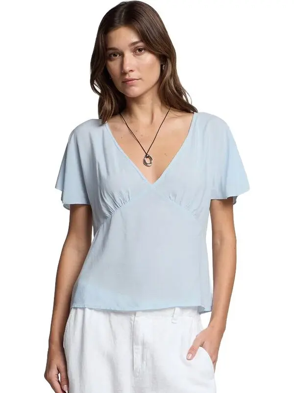 Velvet By Graham & Spencer Lina Top - Blue / Denim