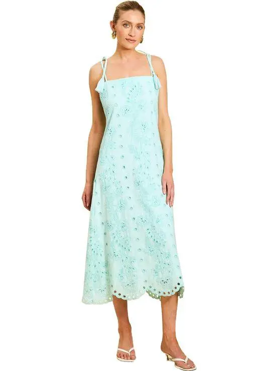 Mestiza New York Salvador Tassel Midi Dress - Blue