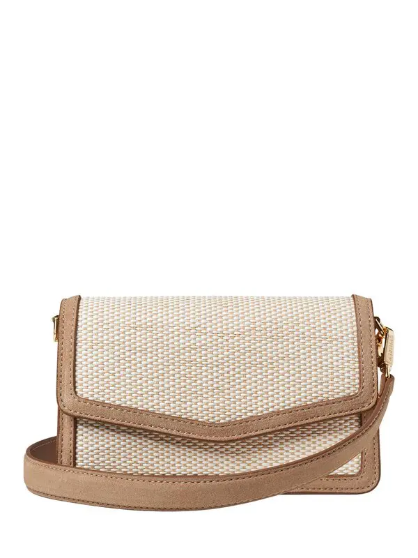 ASPINAL OF LONDON Raffia Eliza Clutch Bag - Neutral
