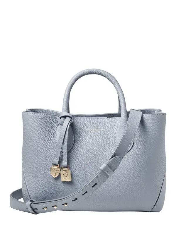 ASPINAL OF LONDON Midi Leather London Tote Bag - Blue