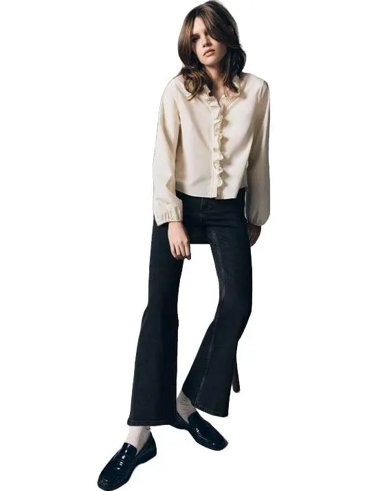 H&m Flared High Jeans - Black/washed