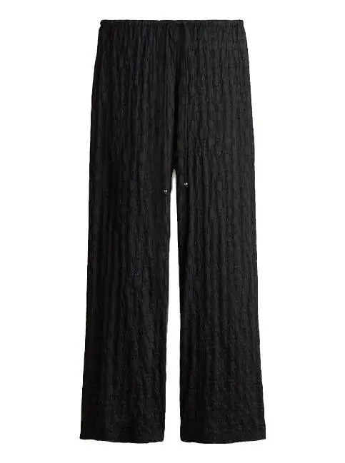 H&m Lace-look Drawstring Trousers - Black
