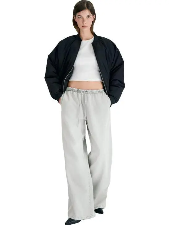 H&M Denim Pull-on Trousers - Light Gray