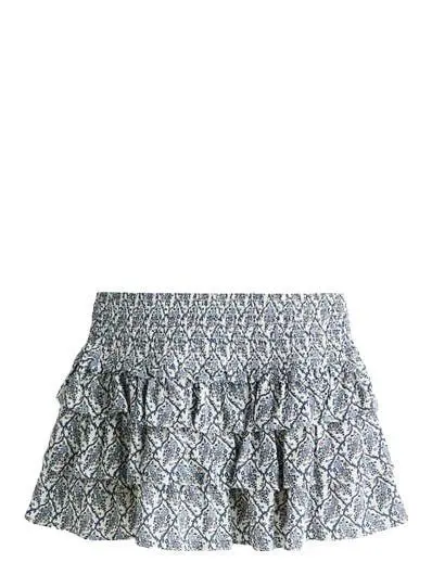 H&m Tiered Viscose Mini Skort - Cream/floral