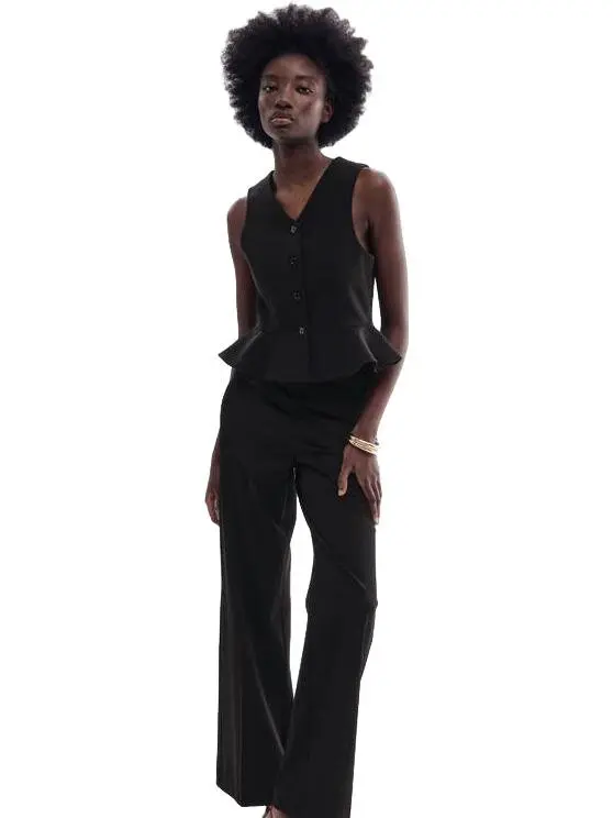 H&m Bootcut Twill Trousers - Black