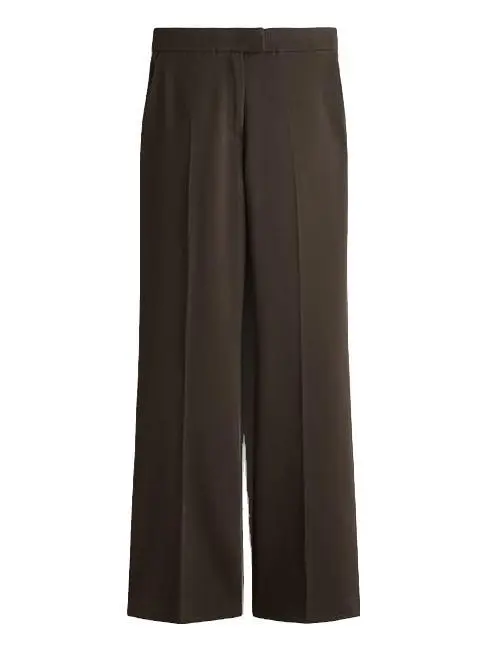 H&m Bootcut Pinstriped Trousers - Dark Brown