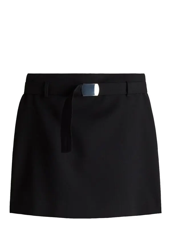 H&m Belted Mini Skirt - Black