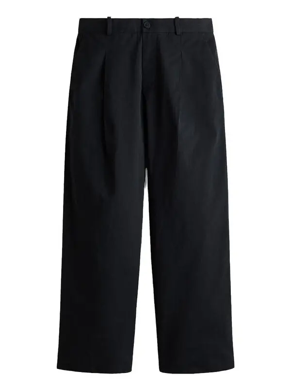 H&m Loose Fit Tailored Trousers - Black
