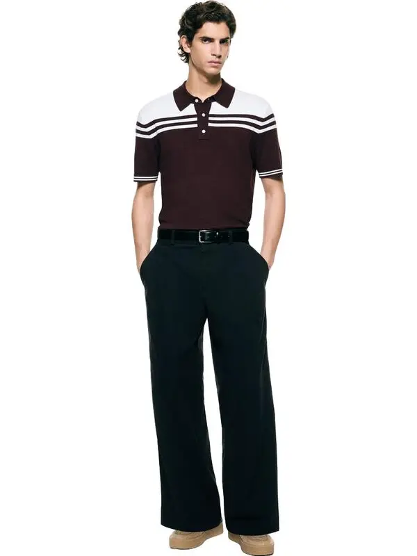 H&m Loose Fit Tailored Trousers In Cotton And Lyocell Blend - Black