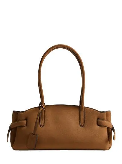 H&m Shoulder Bag With Magnetic Fastener - Brown
