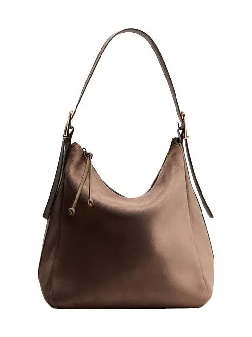 H&m Shoulder Bag With Knotted Detail - Beige