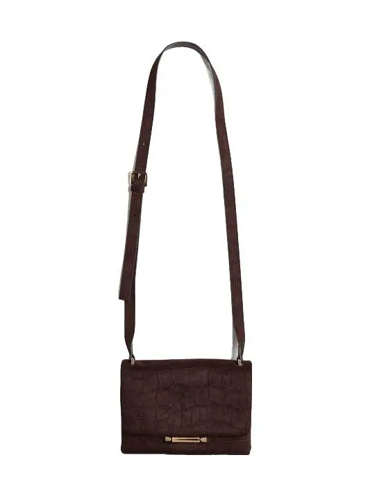H&m Crossbody Bag With Adjustable Shoulder Strap And Magnetic Fastener - Dark Brown