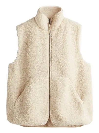 H&m Teddy Gilet - Light Beige