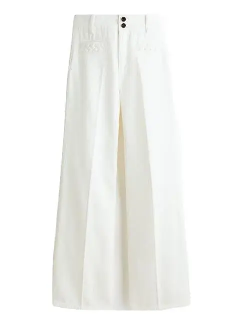 H&m Wide Leg High Rise Jeans - White