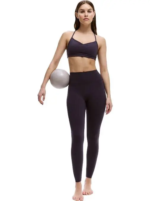H&m Softmove™ Sports Leggings With Contouring Support - Plum Purple