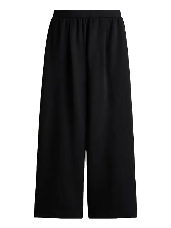H&m Wide Leg Interlock Joggers - Black