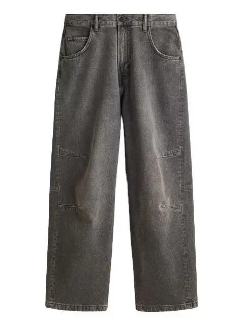 H&m Baggy Darted Jeans - Denim Gray