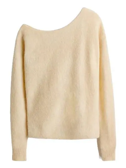 H&m Alpaca-blend One-shoulder Jumper - Light Yellow