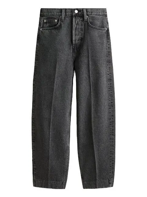 H&m Barrel High Ankle Jeans - Gray