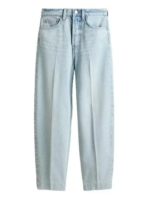 H&m Barrel High Ankle Jeans - Pale Denim Blue