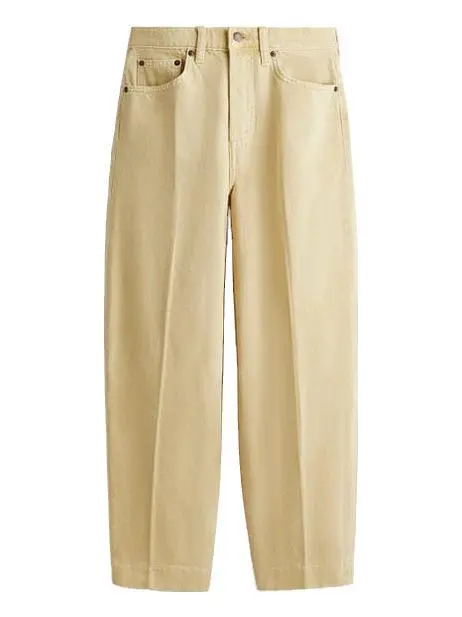 H&m Barrel High Ankle Jeans - Yellow
