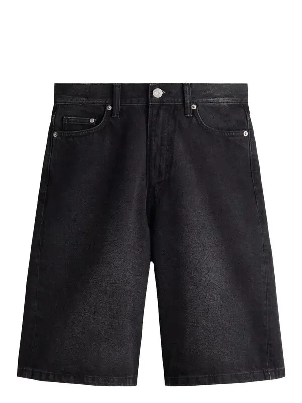 H&m Baggy Fit Denim Shorts - Denim Black