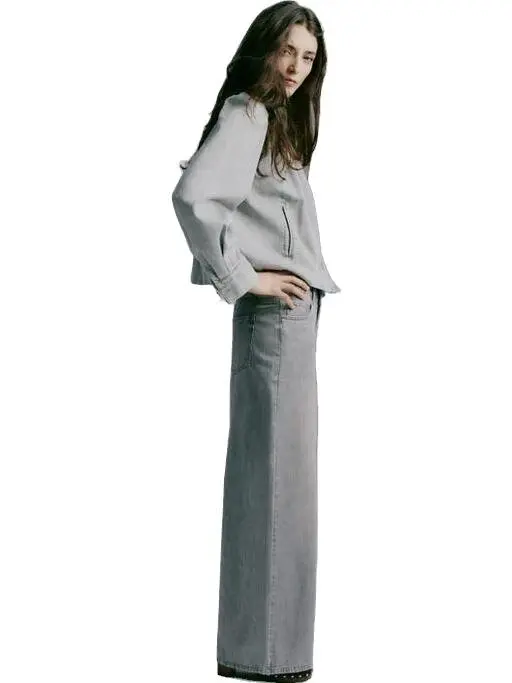 H&m Wide Leg Jeans - Gray